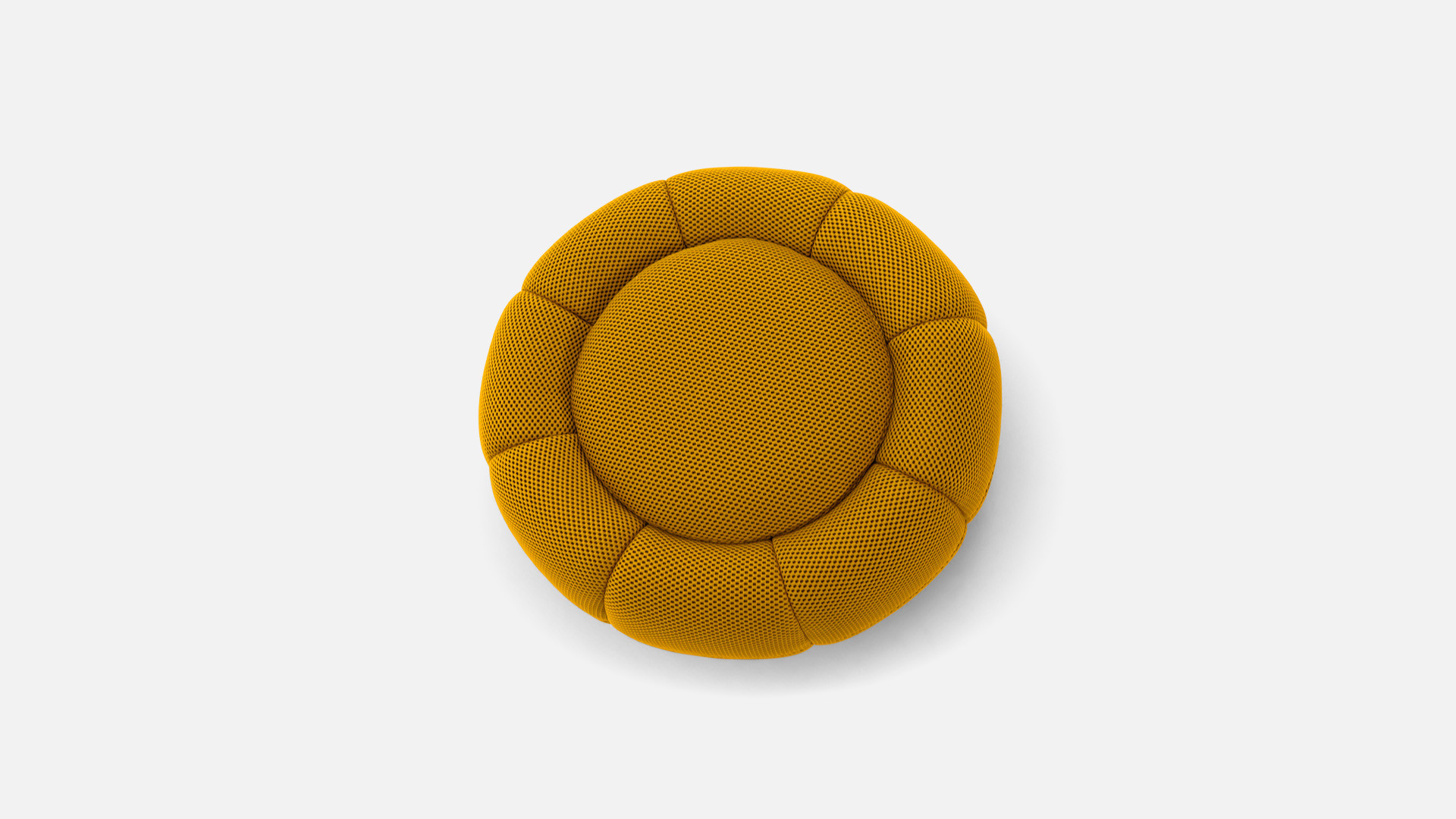 Designer living room pouf, round with ceramic tray, JOY | Mobilier de ...