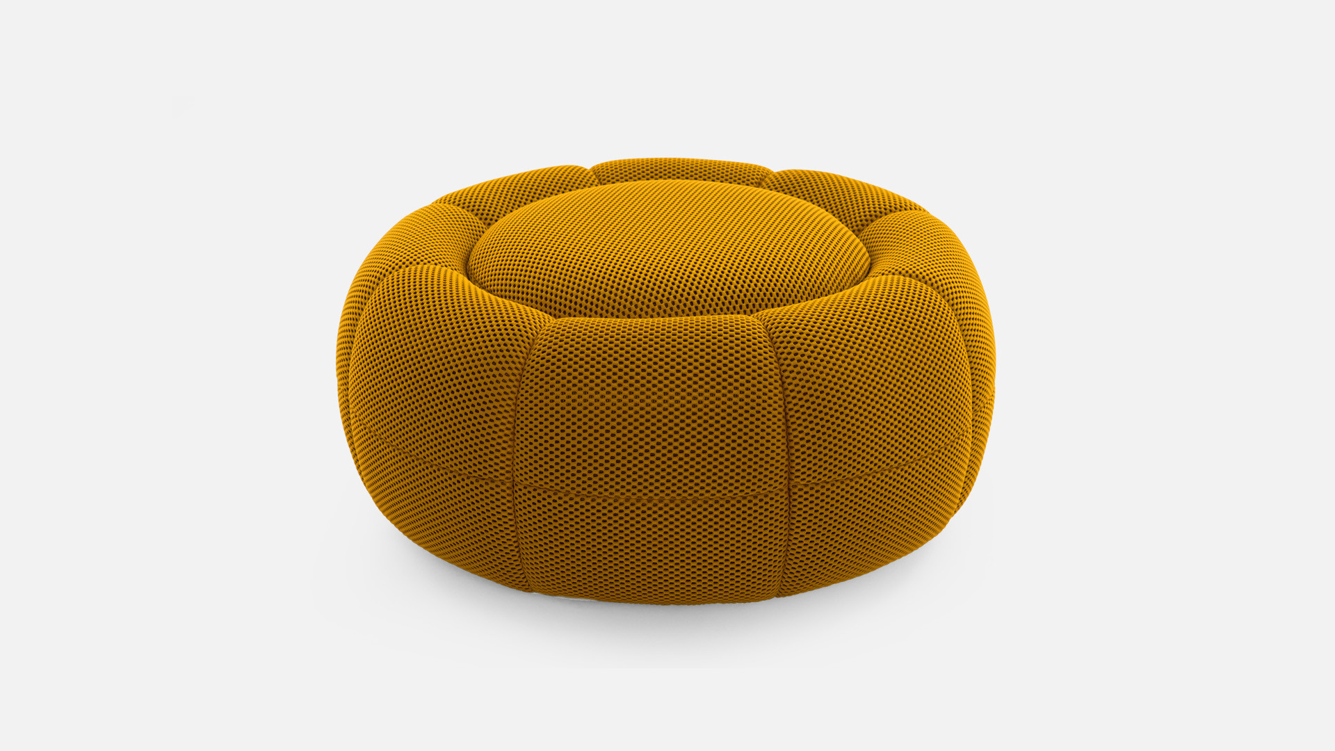 Designer living room pouf, round with ceramic tray, JOY | Mobilier de ...
