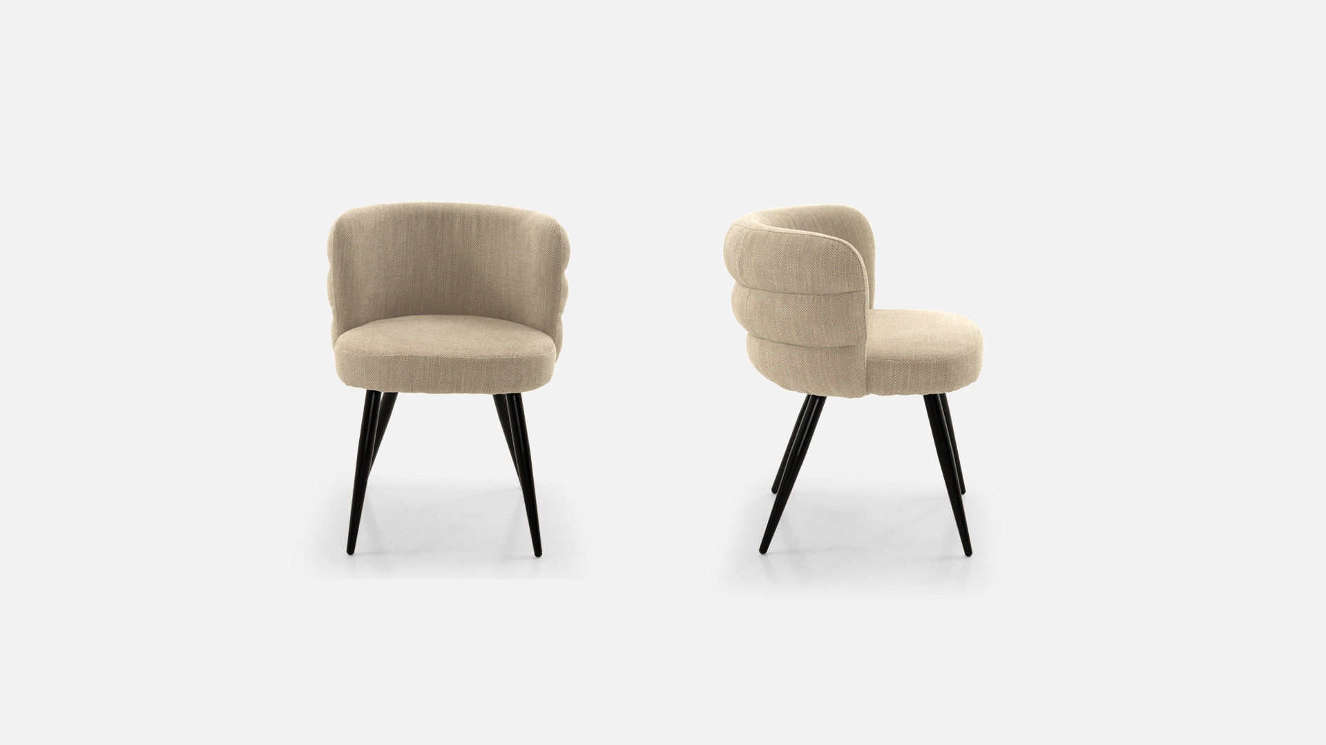Chaise tissu NUAGE | Design contemporain et confort haut de gamme ...